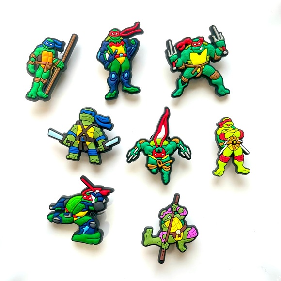 Nickelodeon | Accessories | Set Of 8 Assorted Tmnt Ninja Turtle Crocs ...